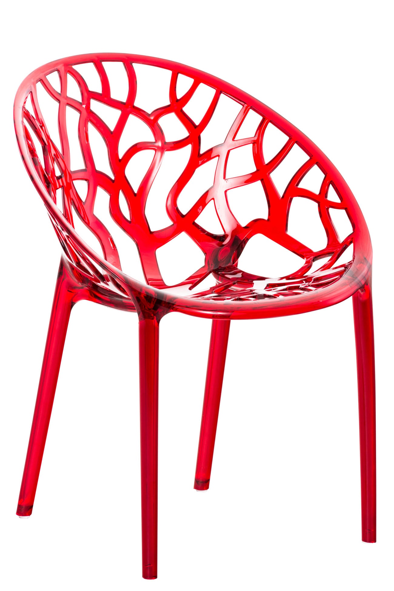 Chaise empilable CRYSTAL rouge | Leroy Merlin
