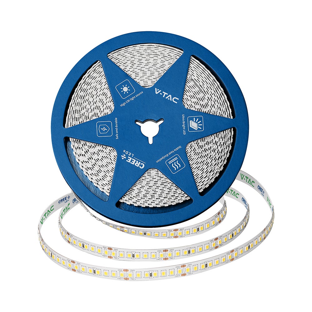 Tira LED 12W CREE CHIP 3000K IP20 24V 8mm Doble PCB 10m | Leroy Merlin