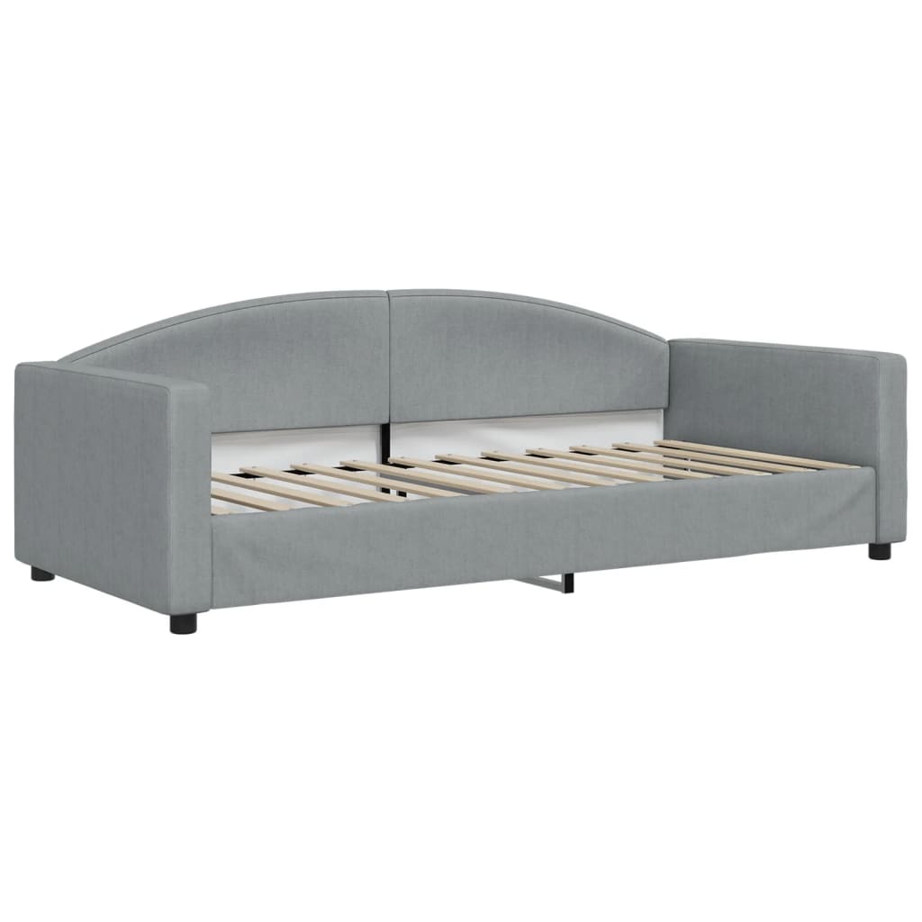 Lit simple | Lit de repos gris clair 90x200 cm Tissu CFW52170 | Leroy ...