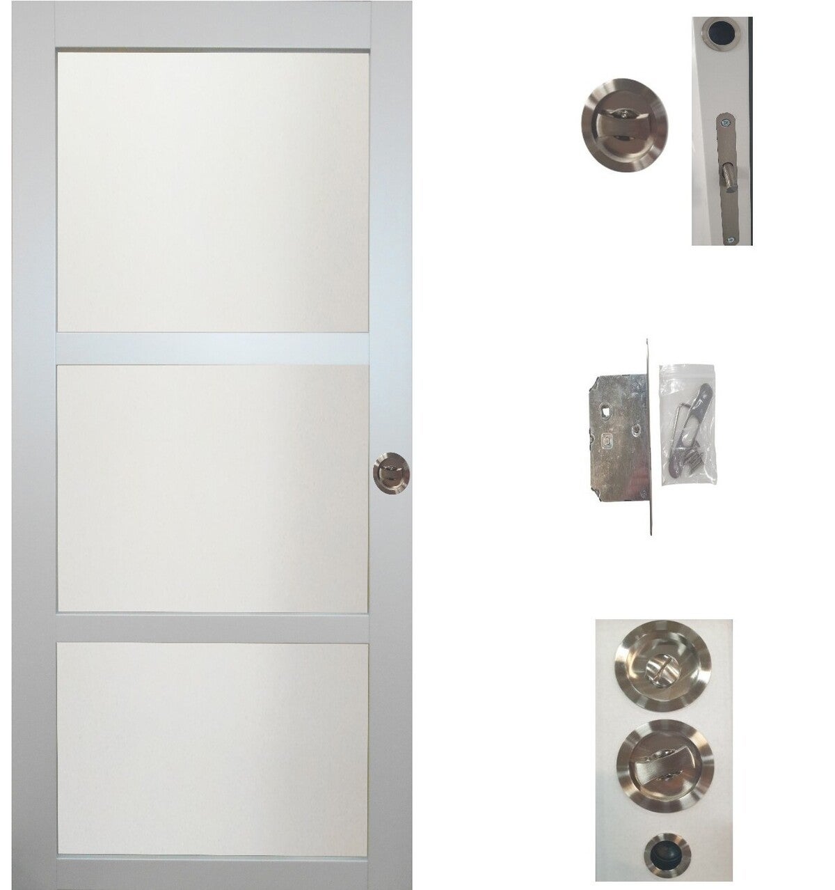 Porte Coulissante Greyria Gris Clair Ral7035 Vitree H204 X L73 ...