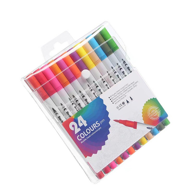 Feutres aquarellables lavables, marqueurs aquarelles White 24 couleurs ...