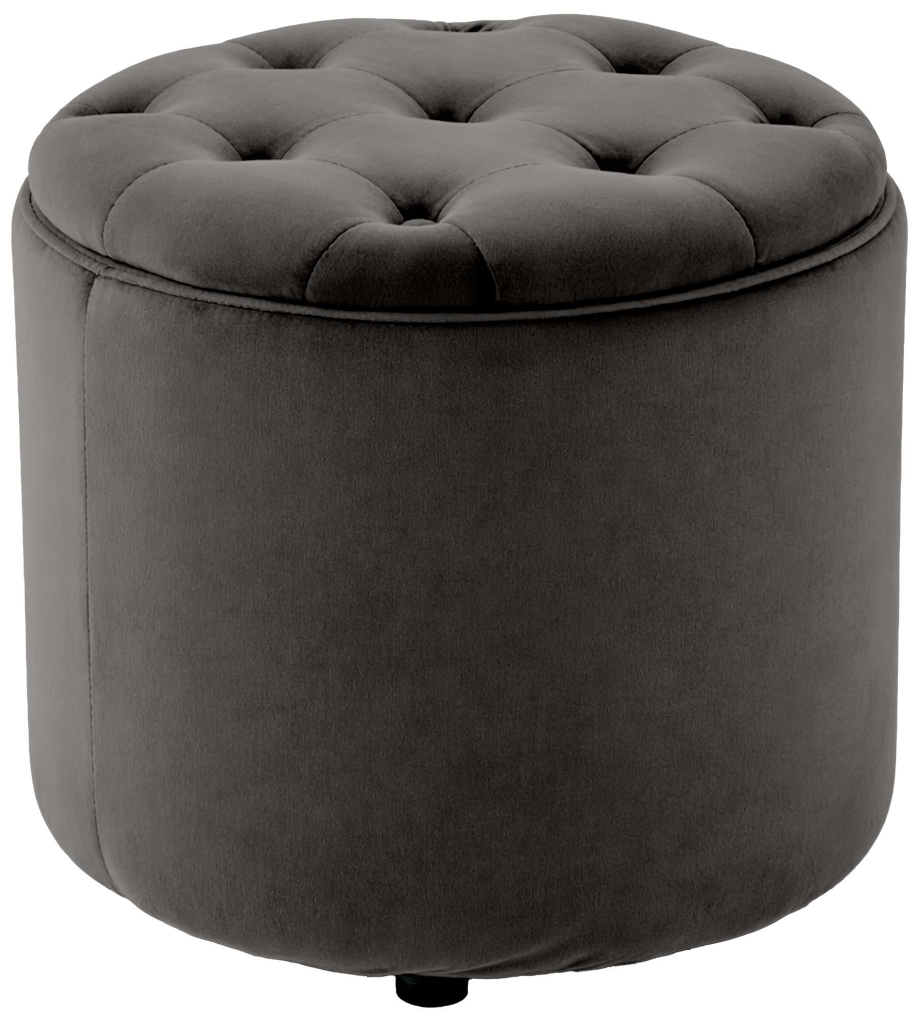 Taburete Pantin de terciopelo gris | Leroy Merlin