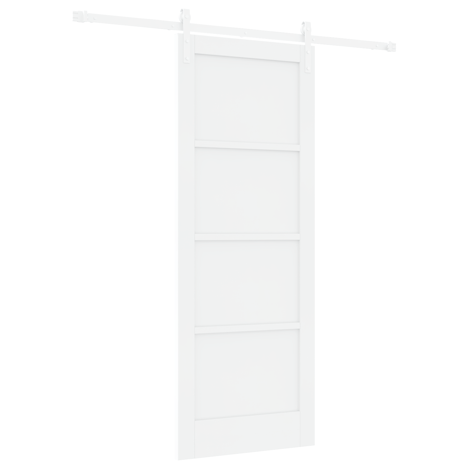 Porte coulissante，Porte glissante avec Set de Quincaillerie Blanche ...