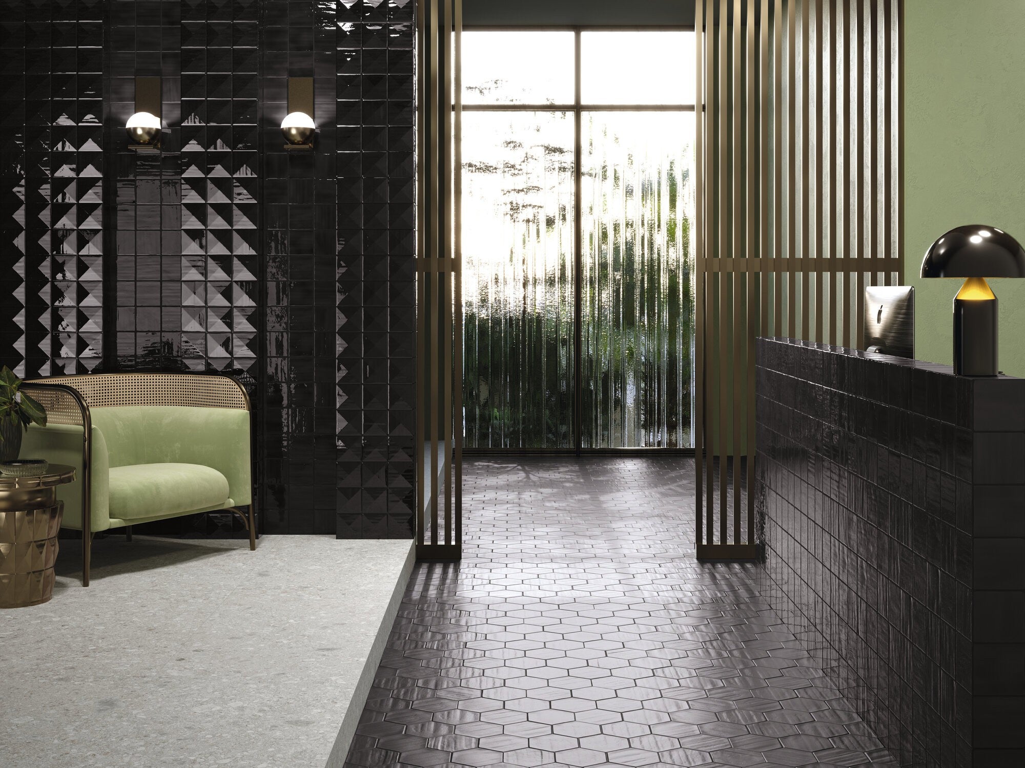 Carrelage Coloré Hexagonal 13,9x16 Mat Manacor - NUIT | Leroy Merlin