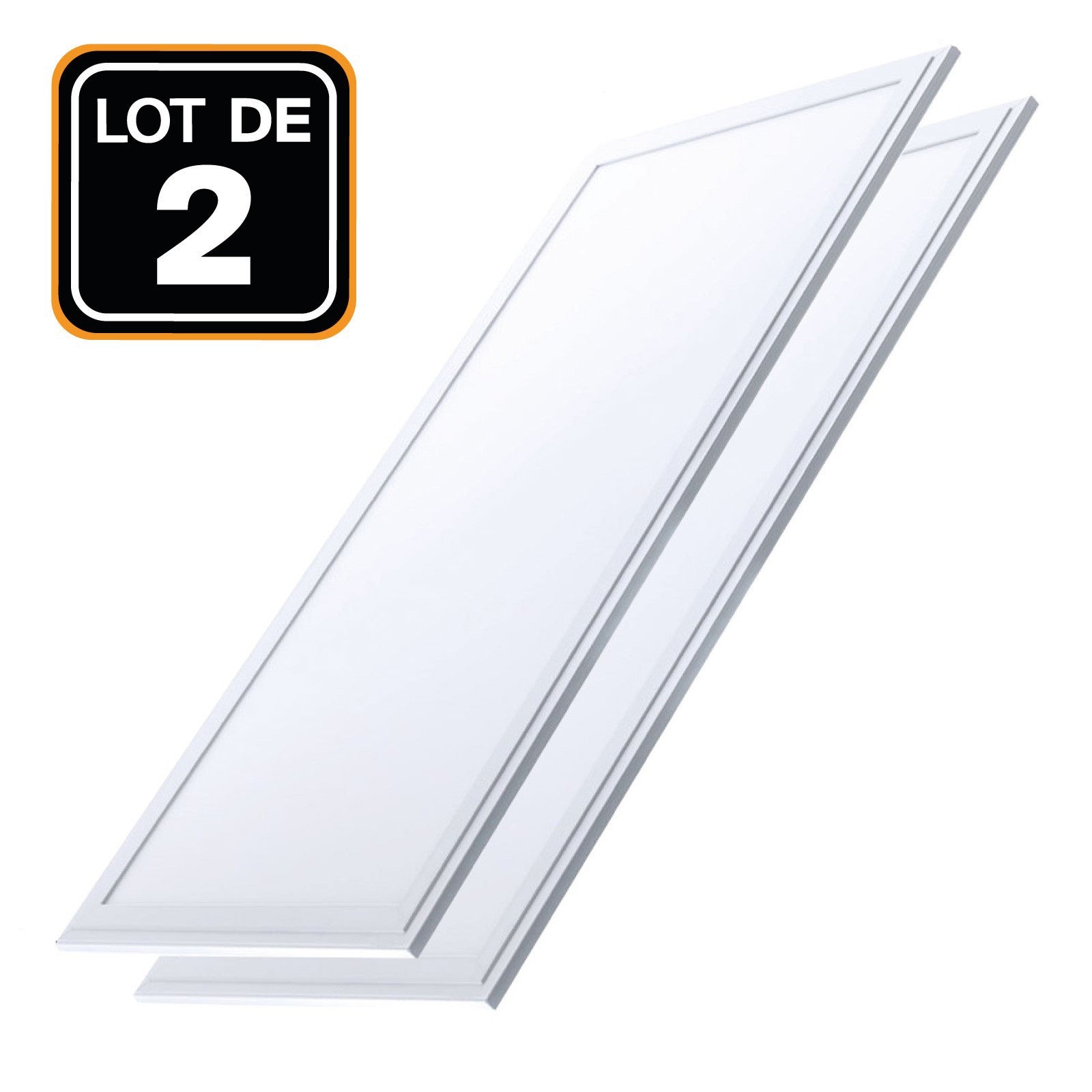 2 Paneles LED 1200x300 40W Ultra Slim Blanco frío 6000K | Leroy Merlin