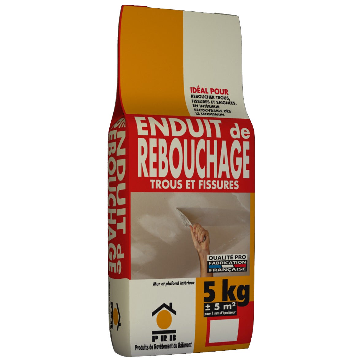 Enduit de Rebouchage 5kg - Haute Adhérence et Séchage Rapide - Idéal ...