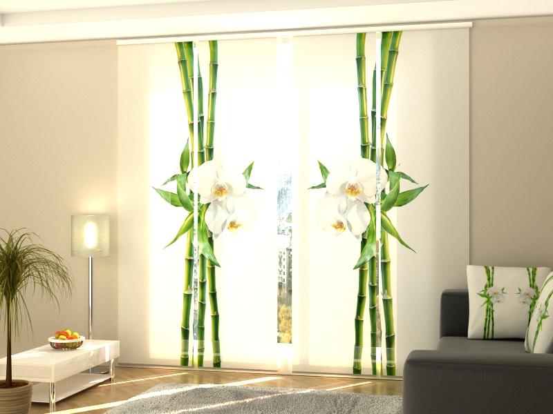 Tende a Pannello Scorrevoli Bambù e Orchidea Bianca 245x60 | Leroy Merlin