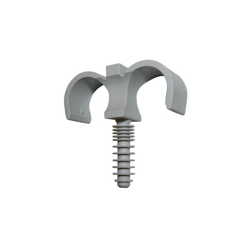 Collier de fixation double pour tube gainé D20 carton de 100 pièces ...