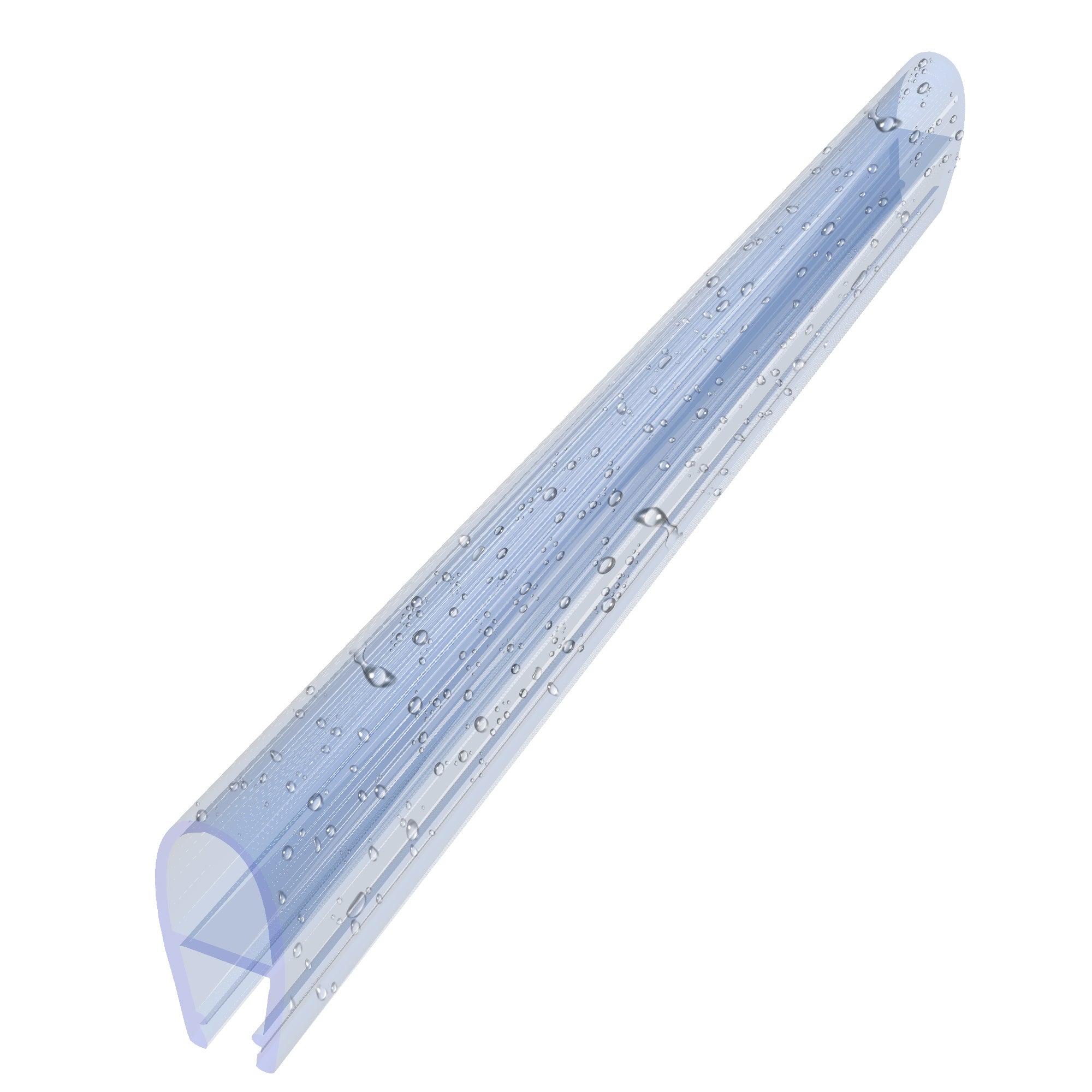 Joint de douche DK04 6 mm pour cabine de douche 60 cm PCV transparent ...
