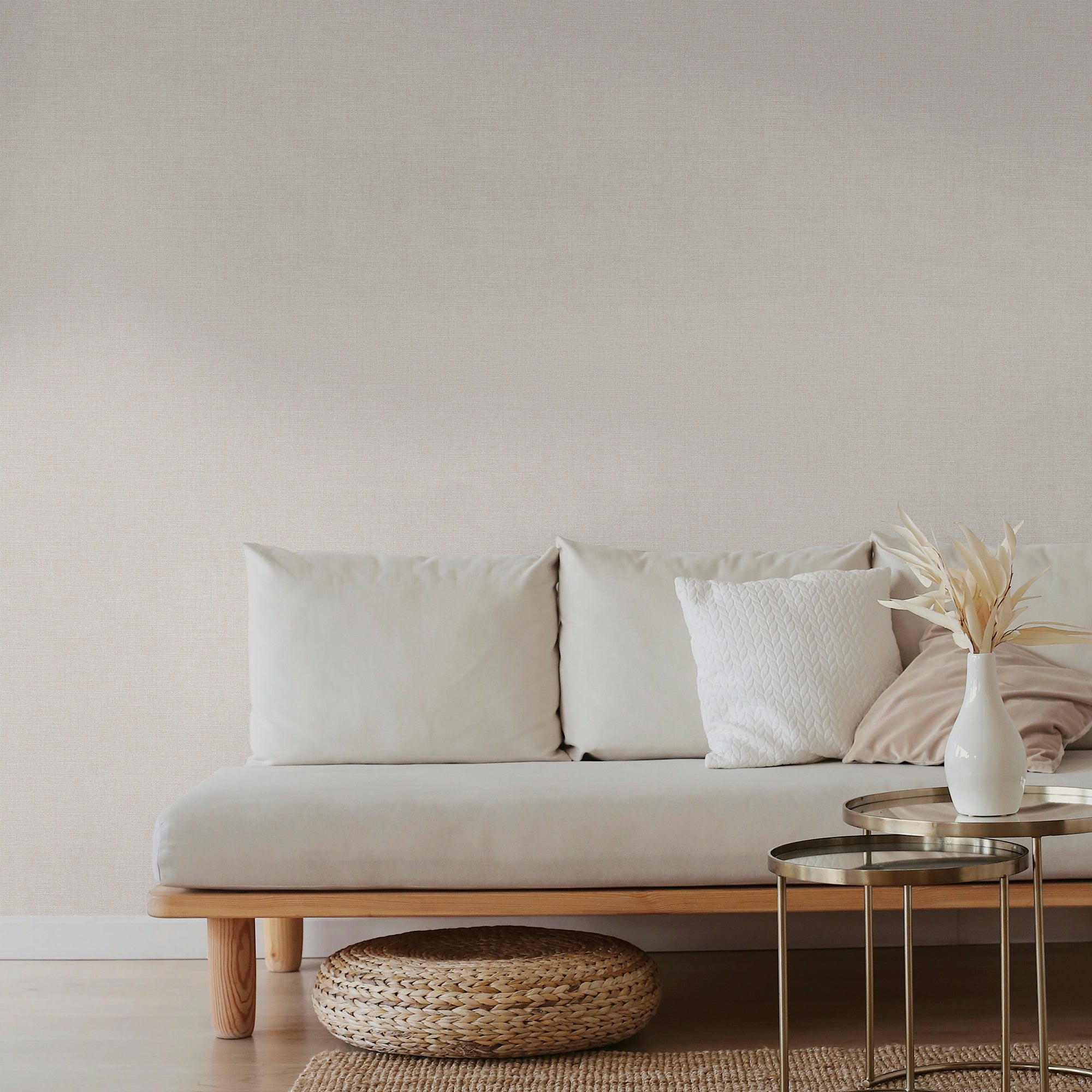 Papier peint intissé Tissage Elif 1005 x 52cm Beige | Leroy Merlin