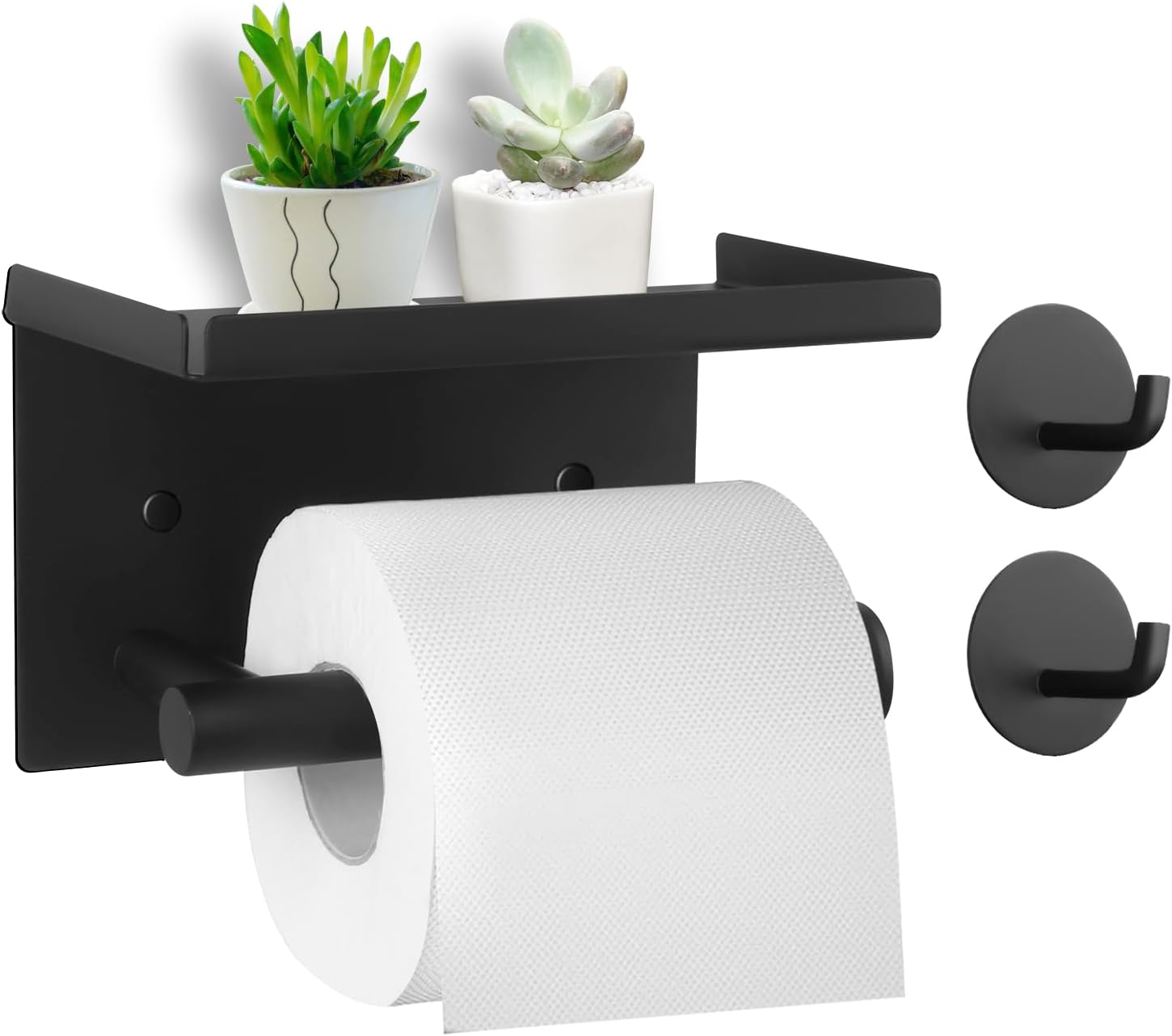 Porte Papier Toilette avec Etagère,Support Papier Toilette Mural ...