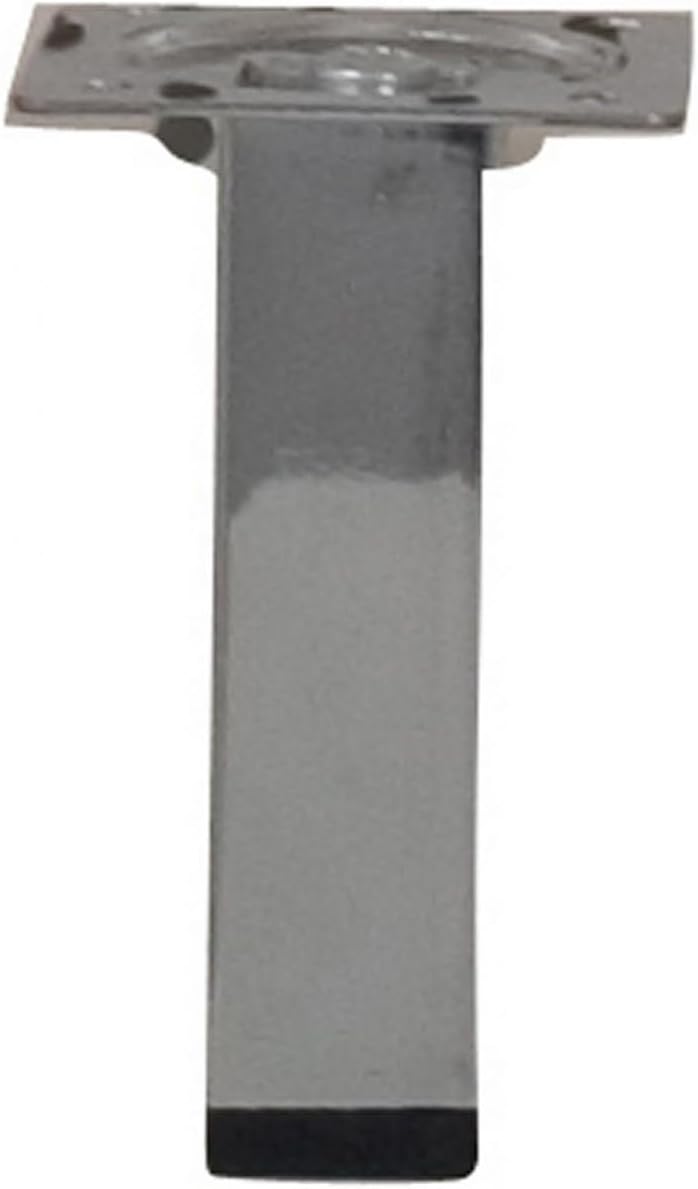 Juego de 4 patas cromadas para muebles - 25 x 25 x 100 mm | Leroy Merlin