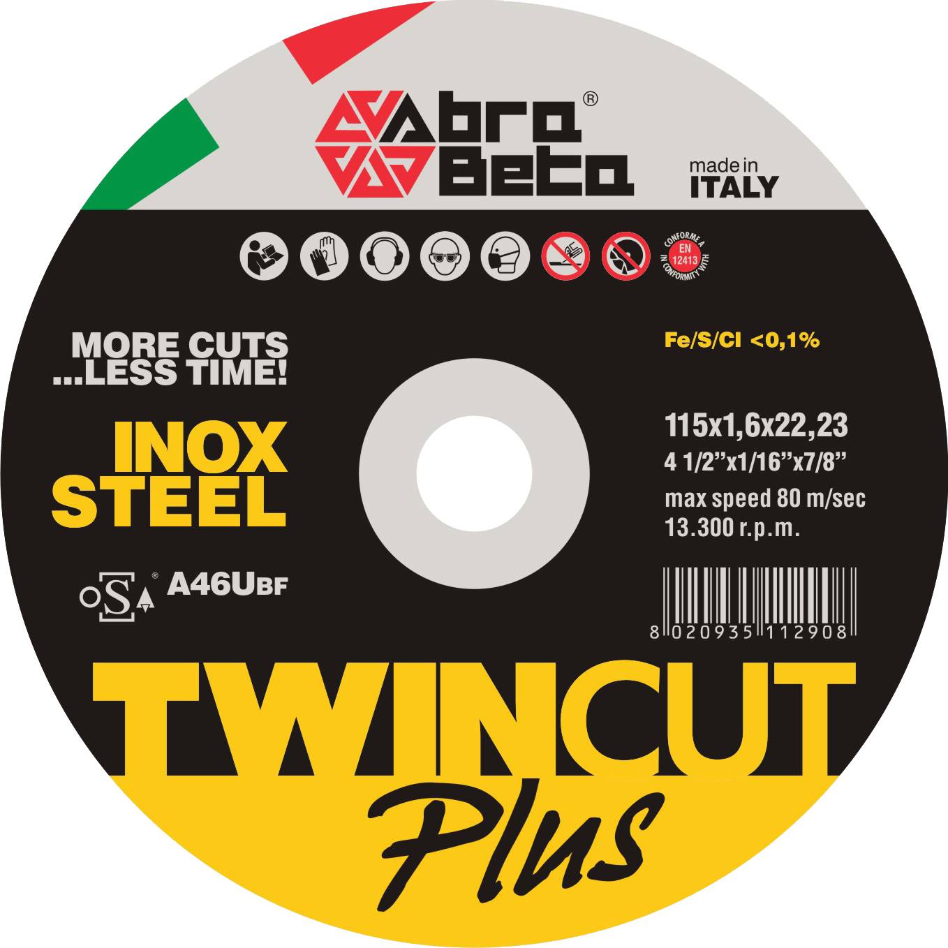 DISQUE DE FER ABRABETA TWIN CUT PLUS 115X1, | Leroy Merlin