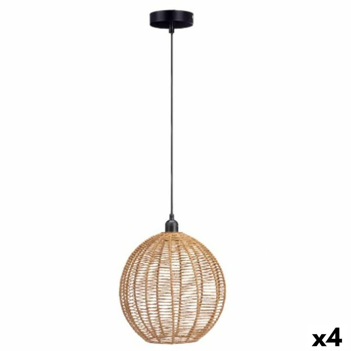 Suspension Corde Marron Noir 60 W 220 -240 V 28 x 35 x 28 cm (4 Unités ...