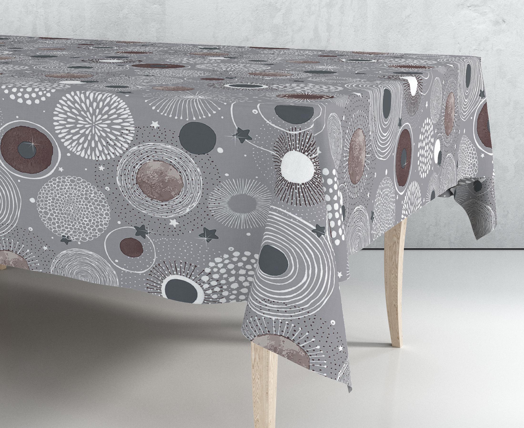 Mantel de hule estampado por metros - Círculos modernos Grises 43292-1 ...