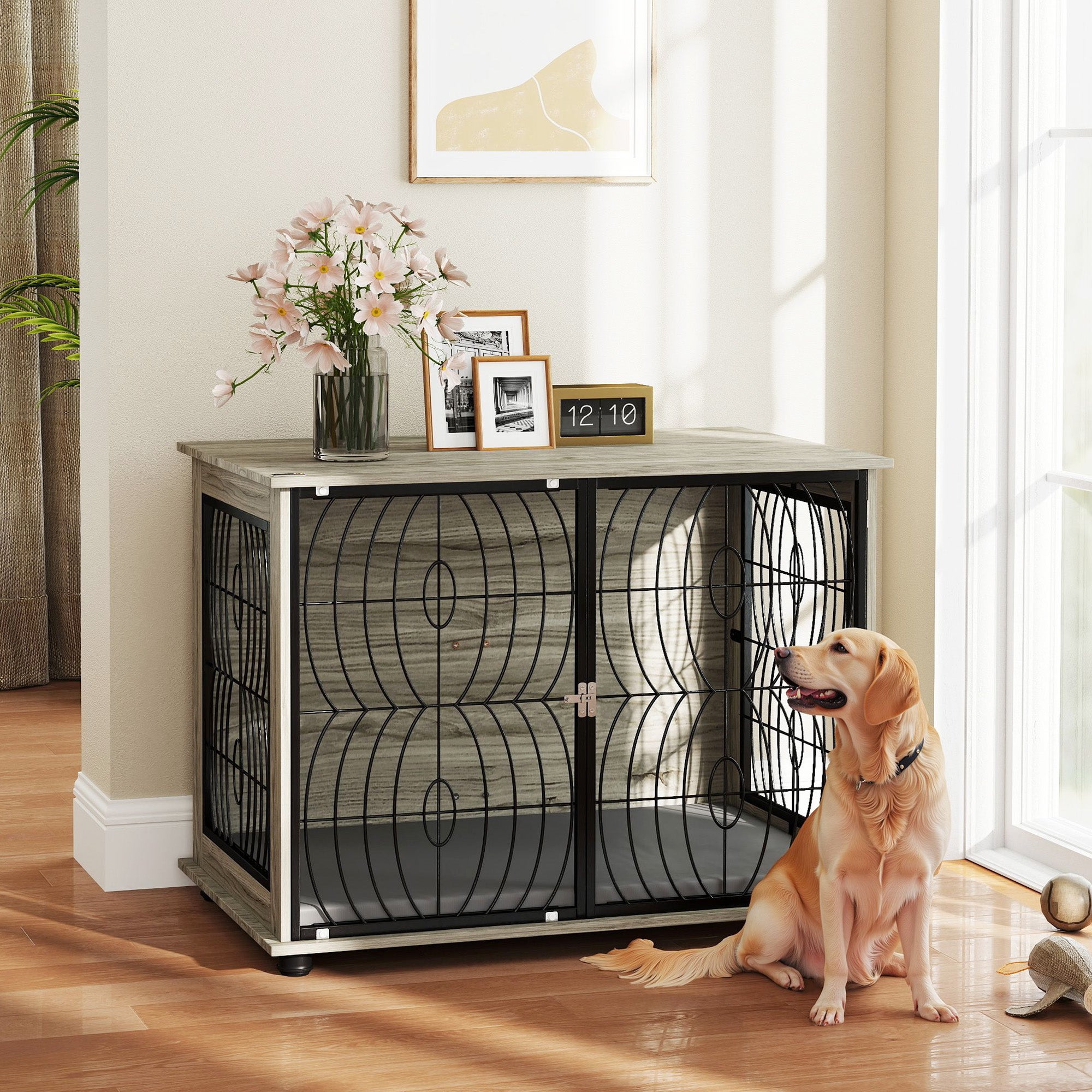 Cage d'intérieur pour animaux de compagnie avec coussin, niche avec ...