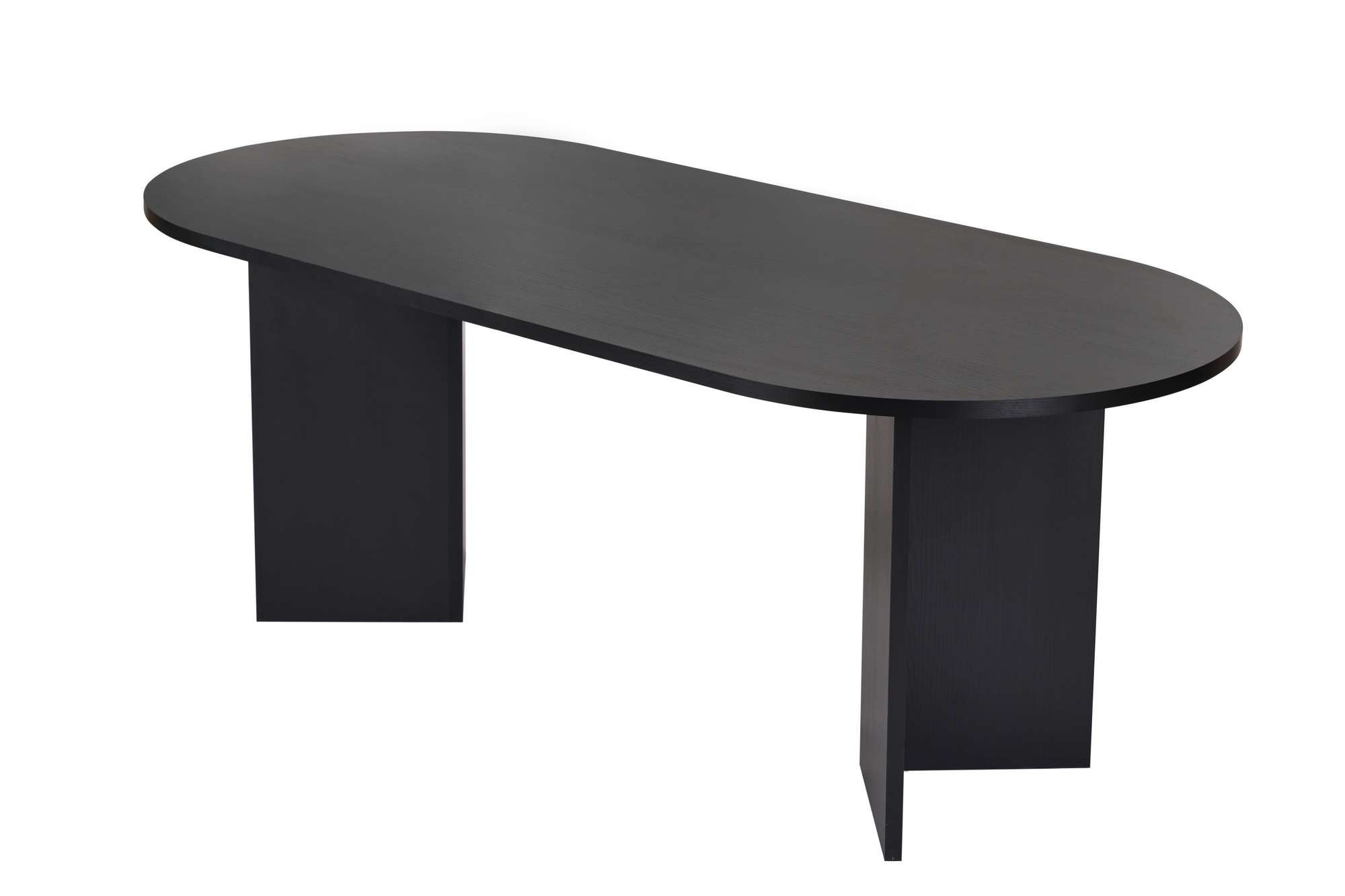 Table à manger en bois "Sabella" 200 x 90 x 75 cm - Bois Noir | Leroy ...