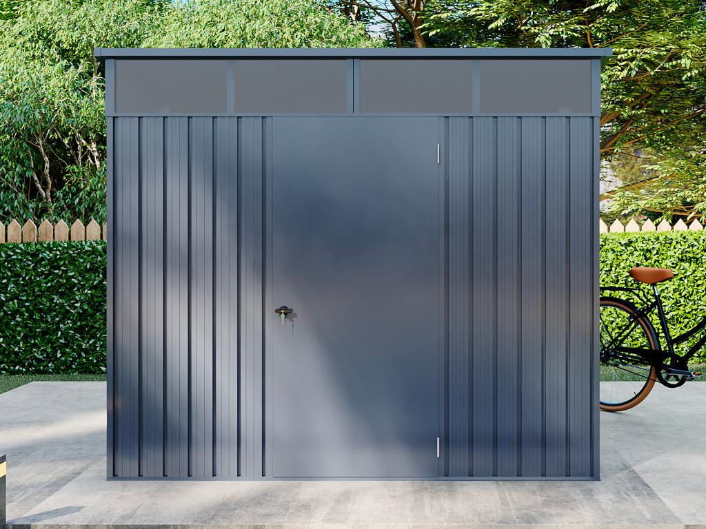 Abri de jardin métal en acier galvanisé - 0,4 mm - gris anthracite 4,6 ...