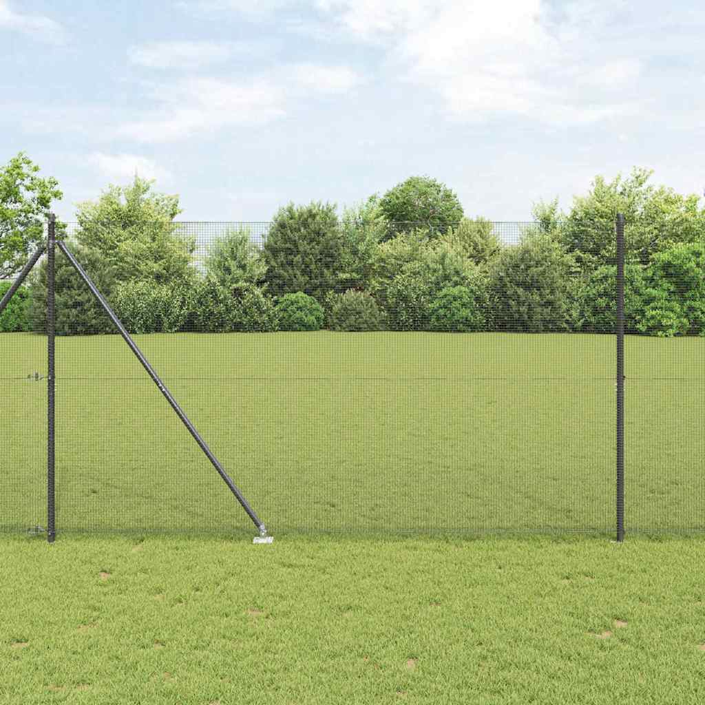 Valla de alambre soldado con picos 10 x 1,6 m Gris Malla | Leroy Merlin