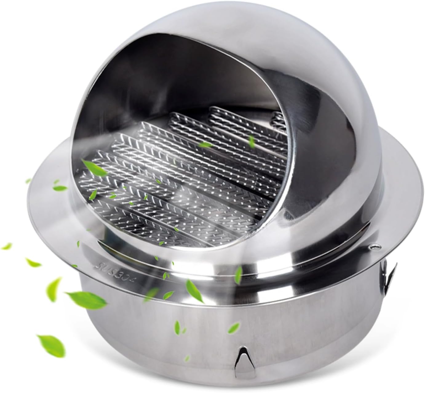 Grille d'aération ronde en acier inoxydable de 130 mm, grille d ...