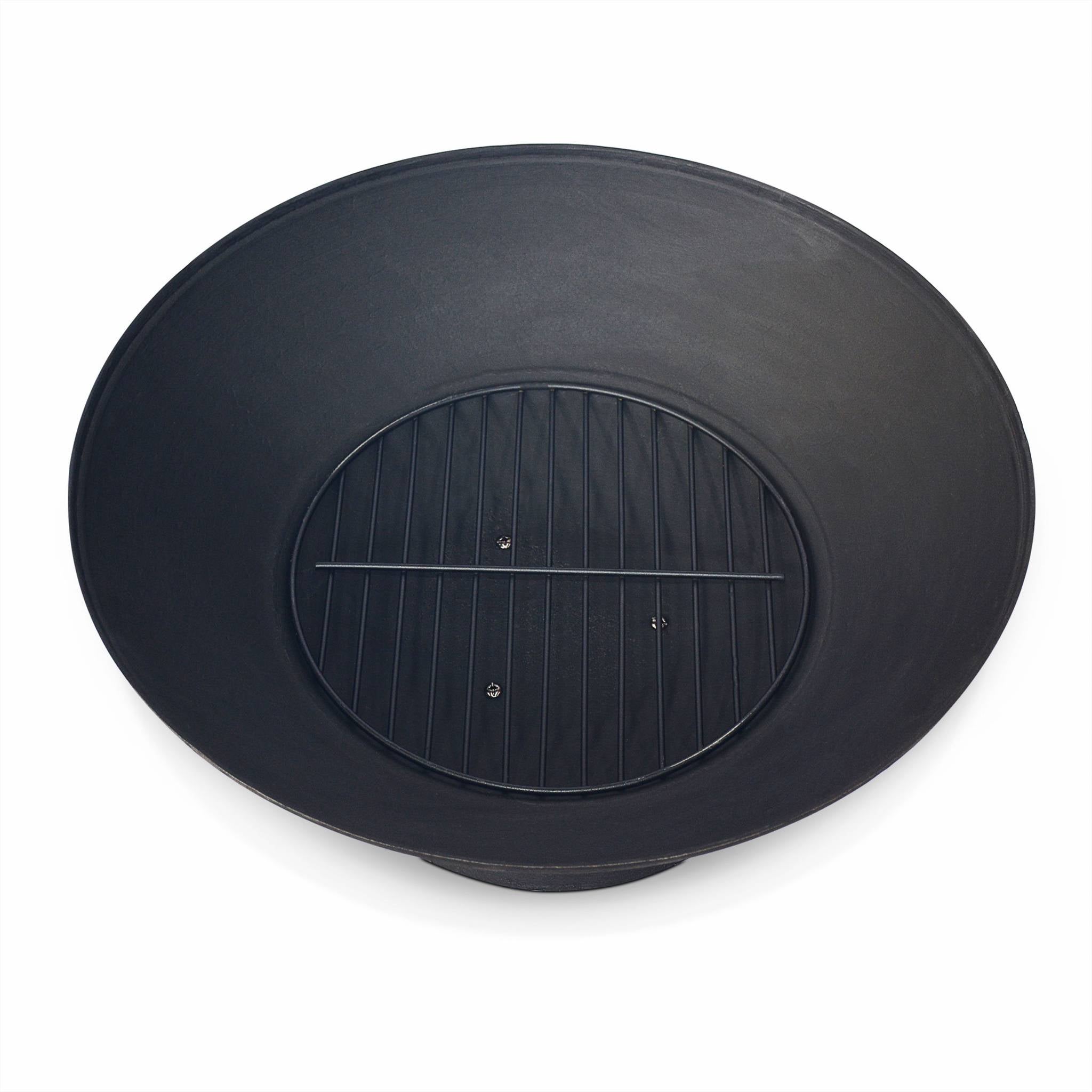 Braséro bois Ø56cm - Lavo noir - Chauffage extérieur en fonte. feu de ...