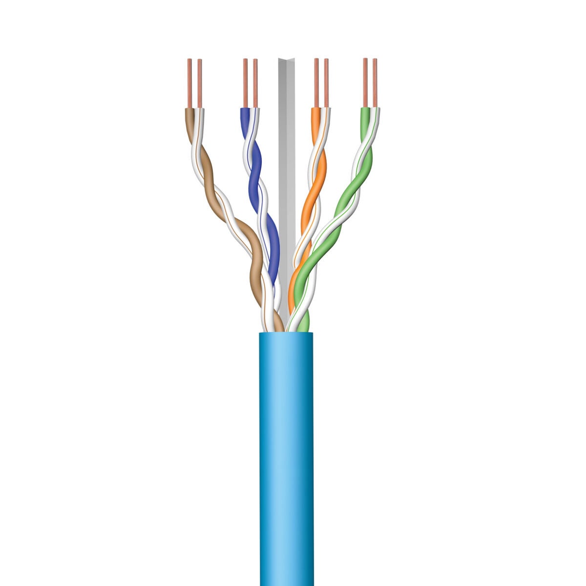Cable de Red Rígido UTP Categoría 6 Ewent IM1223 Azul 100 m | Leroy Merlin