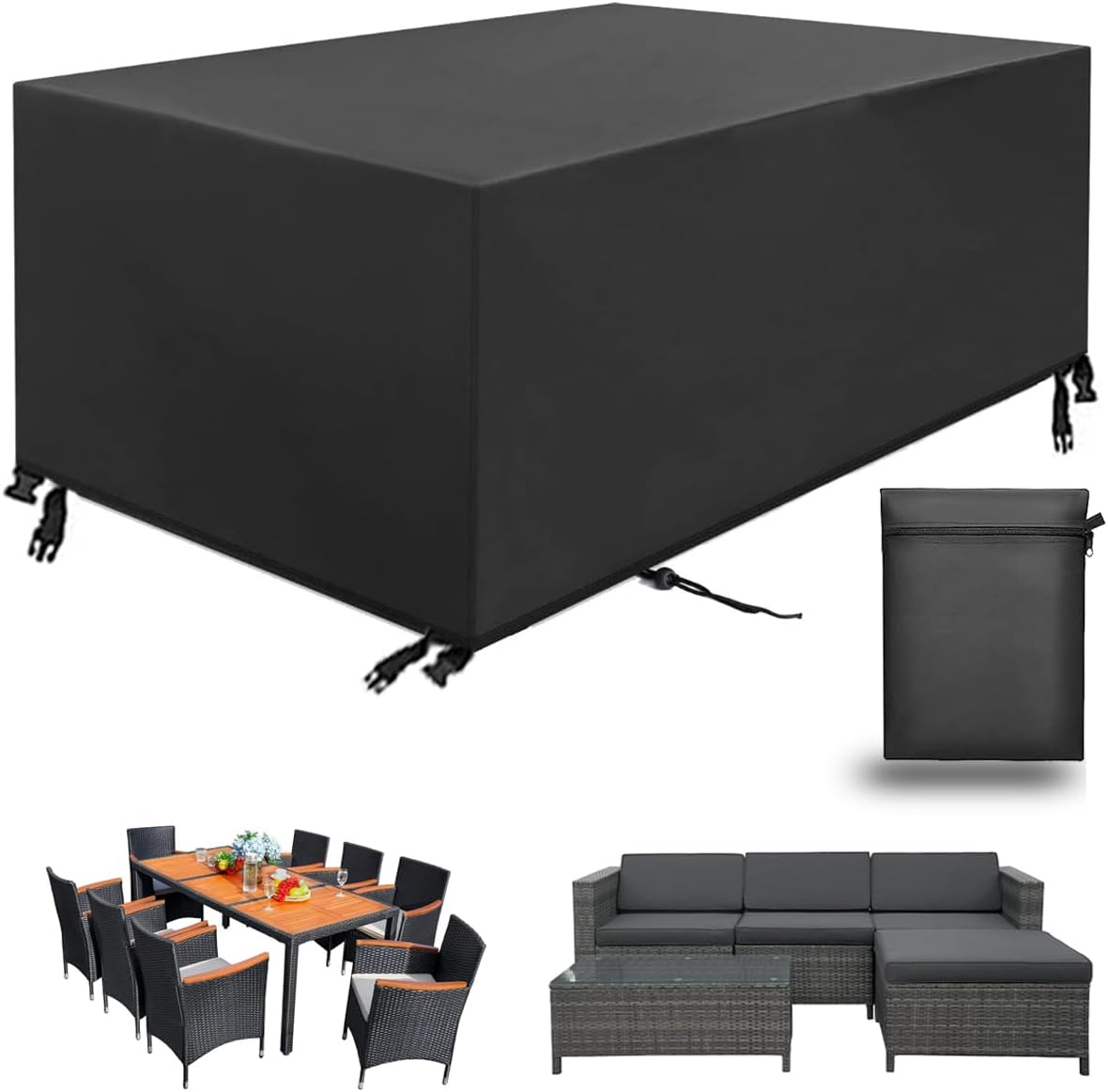 Funda para muebles de jardín，Impermeable y resistente a los rayos UV ...