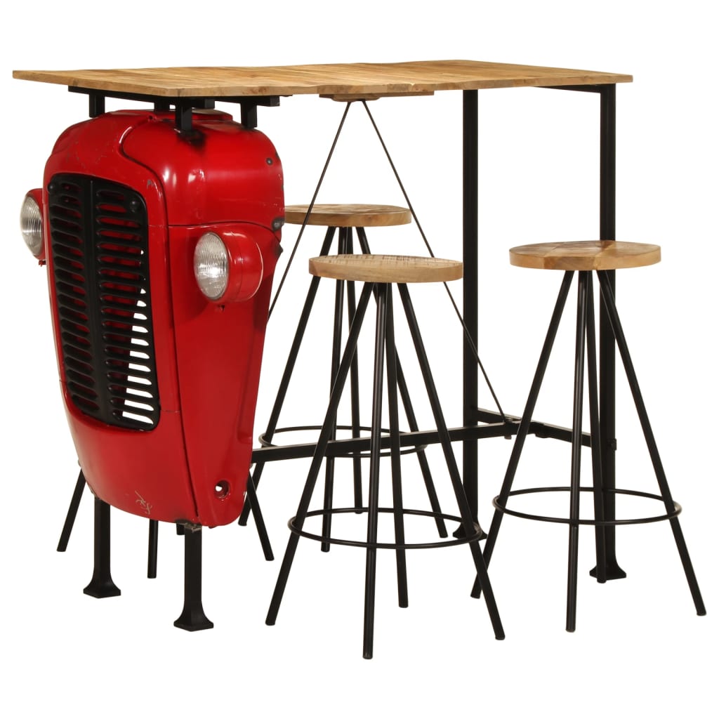 Ensemble de bar 5 pcs bois de manguier massif | Leroy Merlin