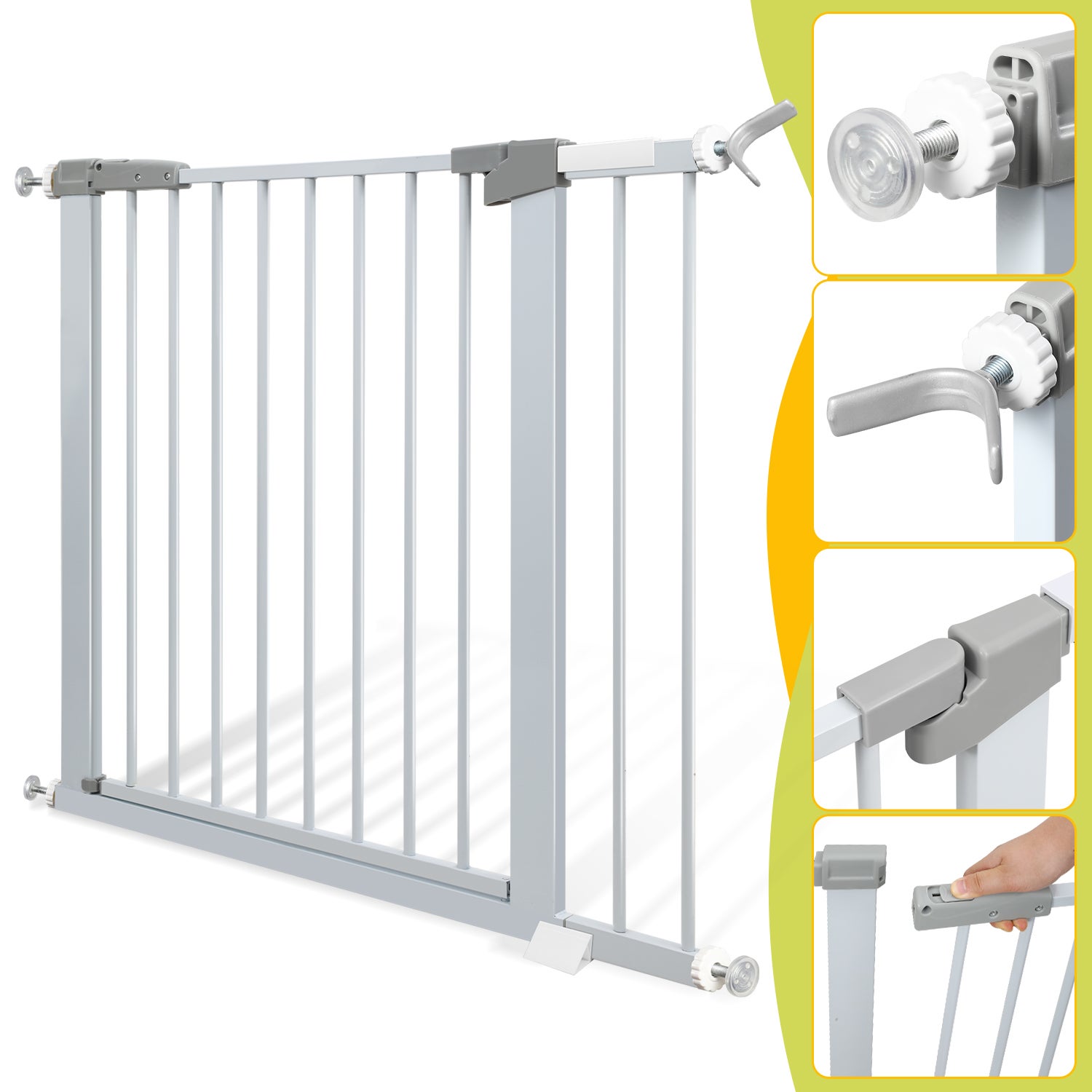 Barrière de sécurité 76-86cm enfant Sans Perçage Barrière à Pression ...