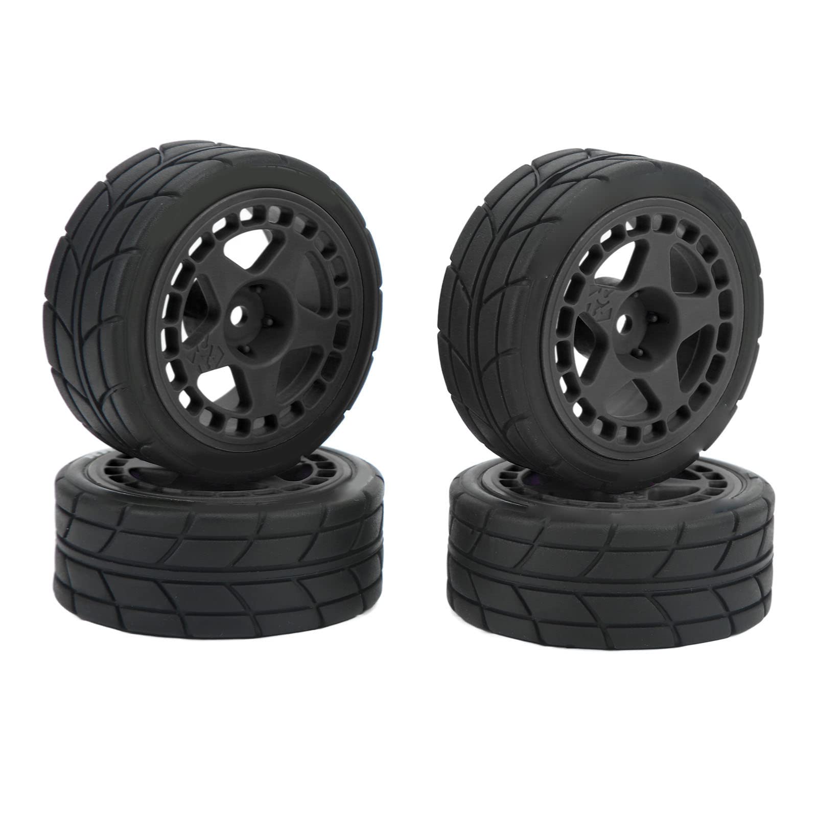 Pneus de roue RC 1/10 avec spoiler de moyeu, roue plate en caoutchouc ...