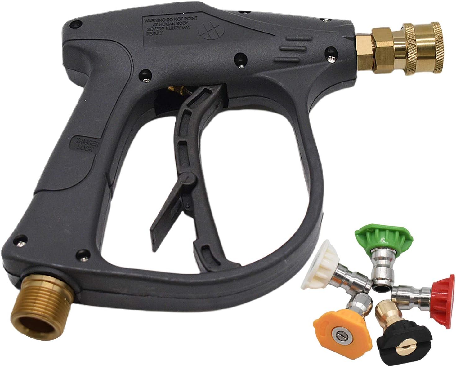 Pistola hidrolavadora con 5 boquillas, conexión rápida de 4000 PSI ...