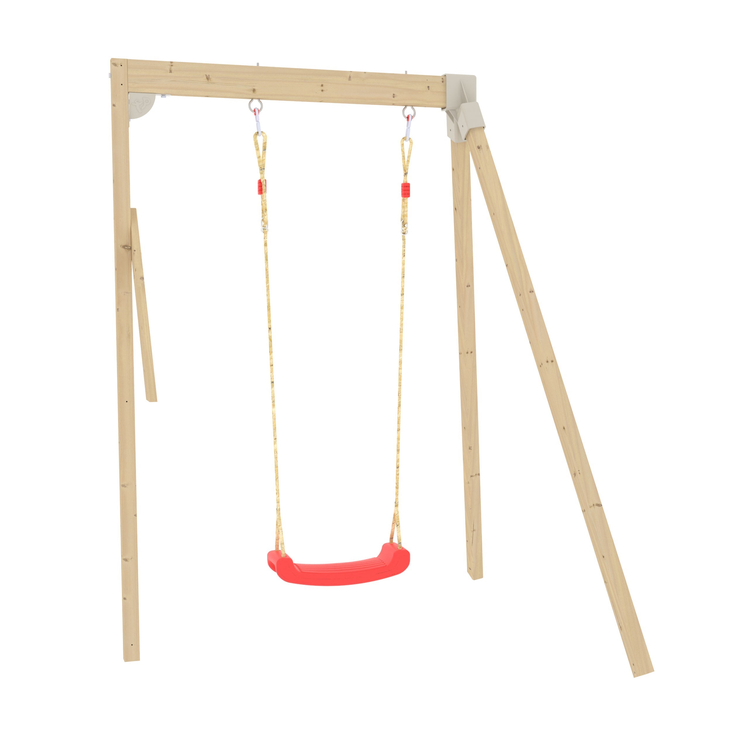 Bras de portique 1 balançoire rouge pour maisonnette modulable en bois ...