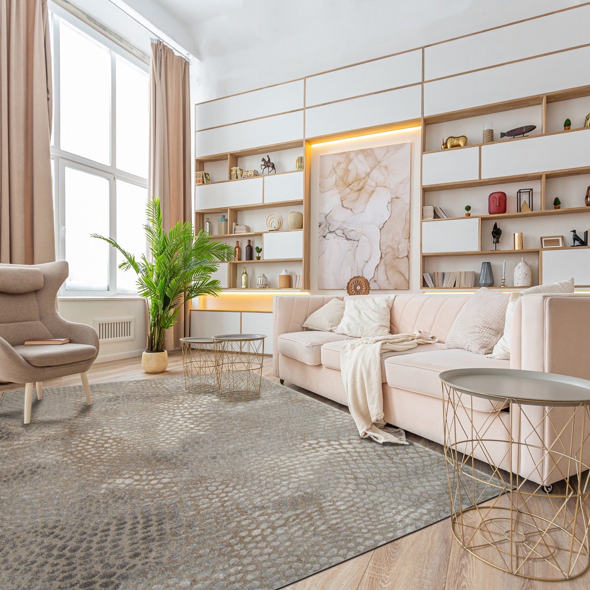 MEDIANE CROCO - Tapis graphique motif croco gris beige 160x230 | Leroy ...