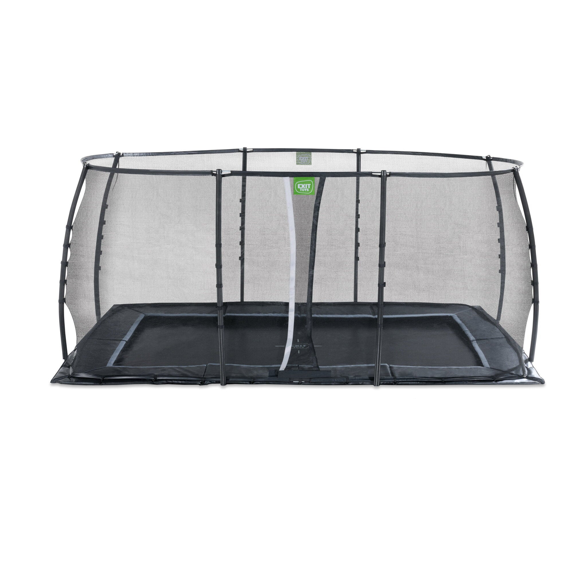 Trampoline enterré au niveau du sol EXIT Dynamic 275x458cm avec filet ...
