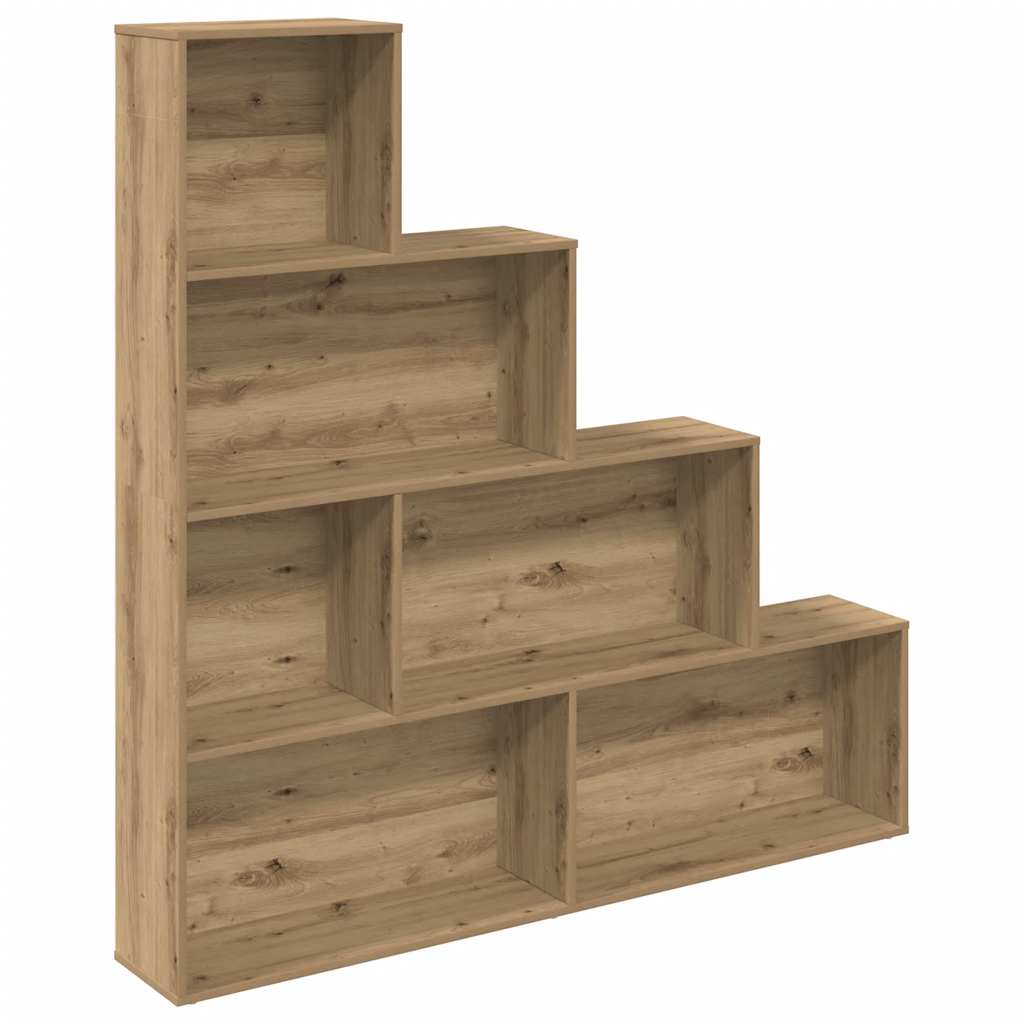 Bibliothèque pour Séjour en Bois Marron H. 160 x l. 157 x P. 24 cm ...