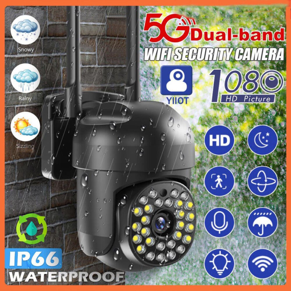 Cámara seguridad inalámbrica exterior 5G – PTZ 2 MP, doble banda 2.4/5 ...