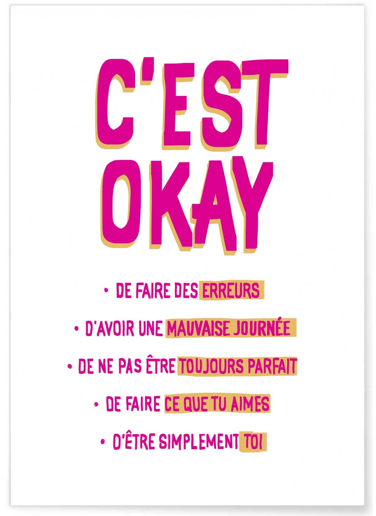 Affiche C'est okay - Format A3 - | Leroy Merlin