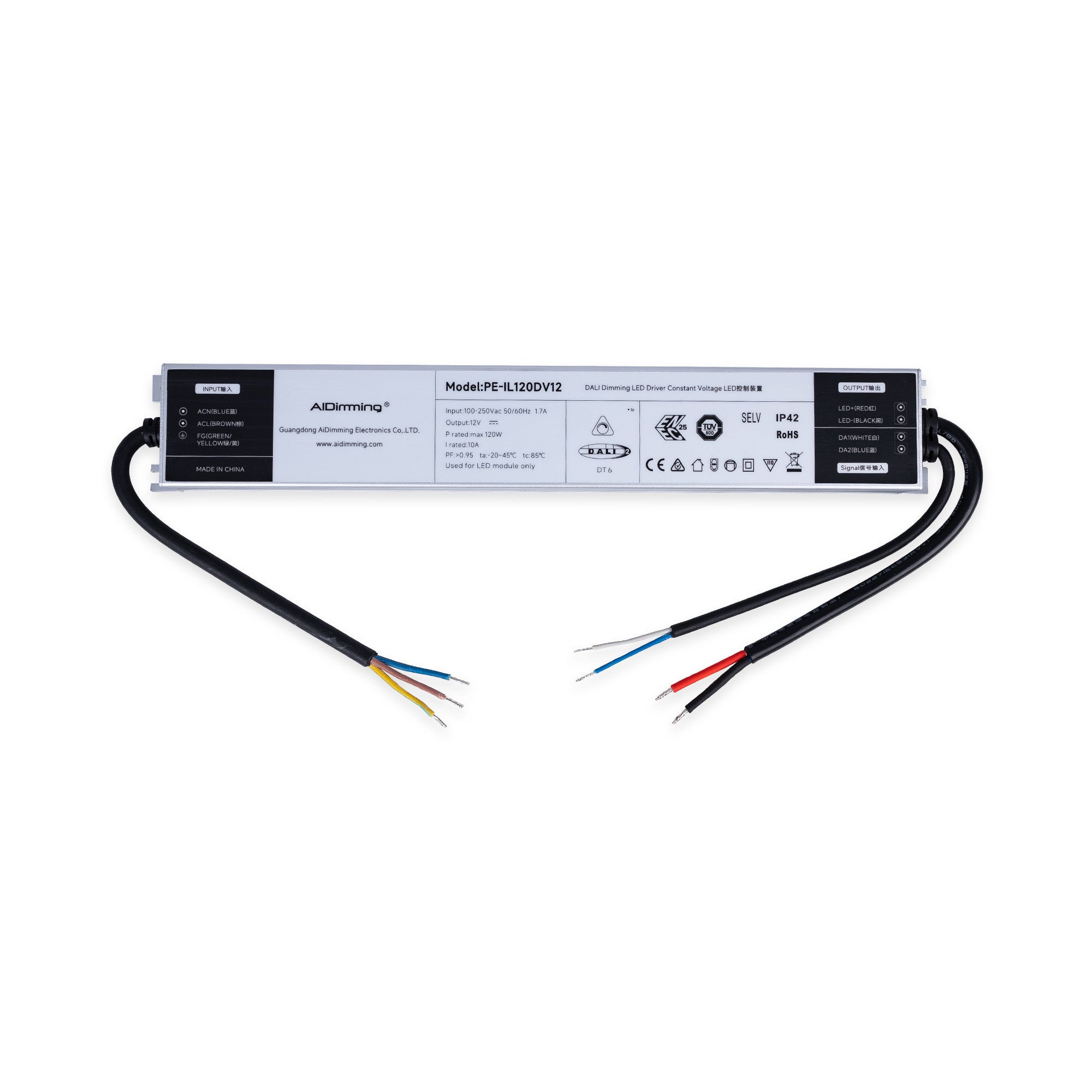 Alimentation LED dimmable DALI DT6 - 12V - 10A - 120W | Leroy Merlin