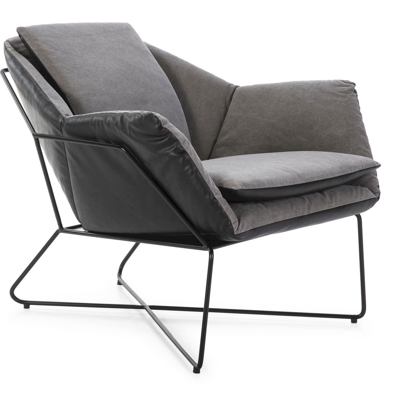 Fauteuil Relaxation Design Élégant et Moderne Gris Anthracite 78 x 87 x ...