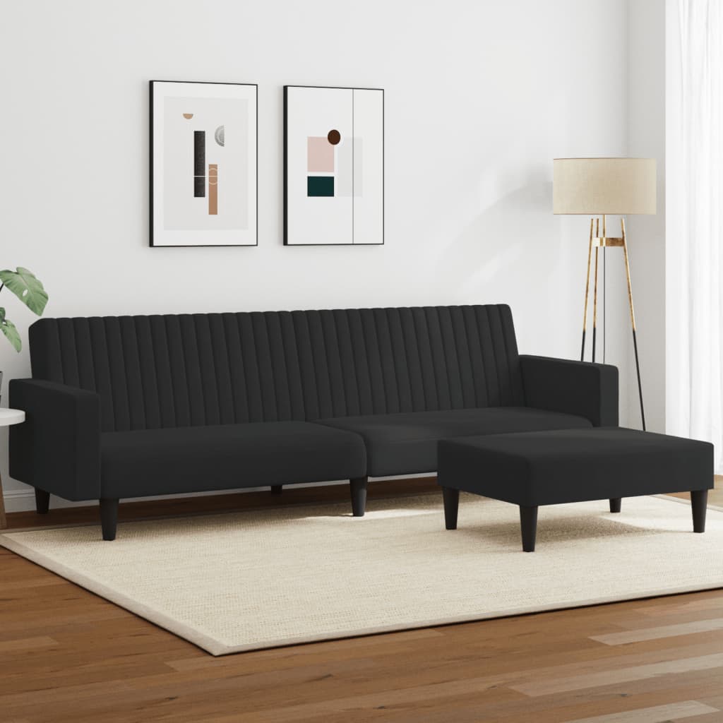 Ensemble de canapés 2 pcs，Sofa pour Salon noir velours CFW66280 | Leroy ...
