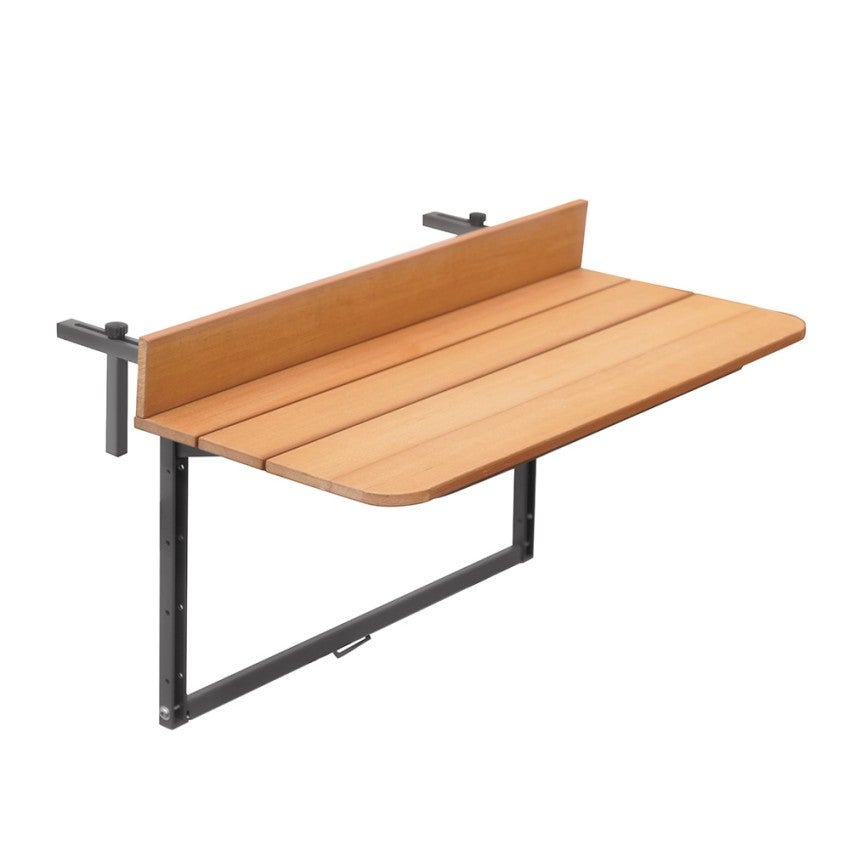 Tavolo balcone terrazzo pieghevole salvaspazio legno effetto teak Look ...
