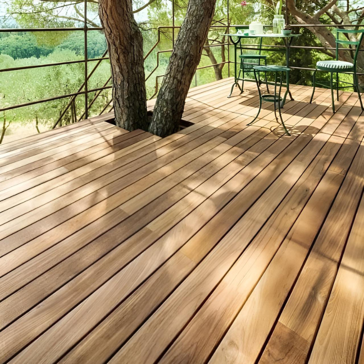 Pack 10 lamas (1,5 m2) para suelo exterior terraza en madera tropical ...