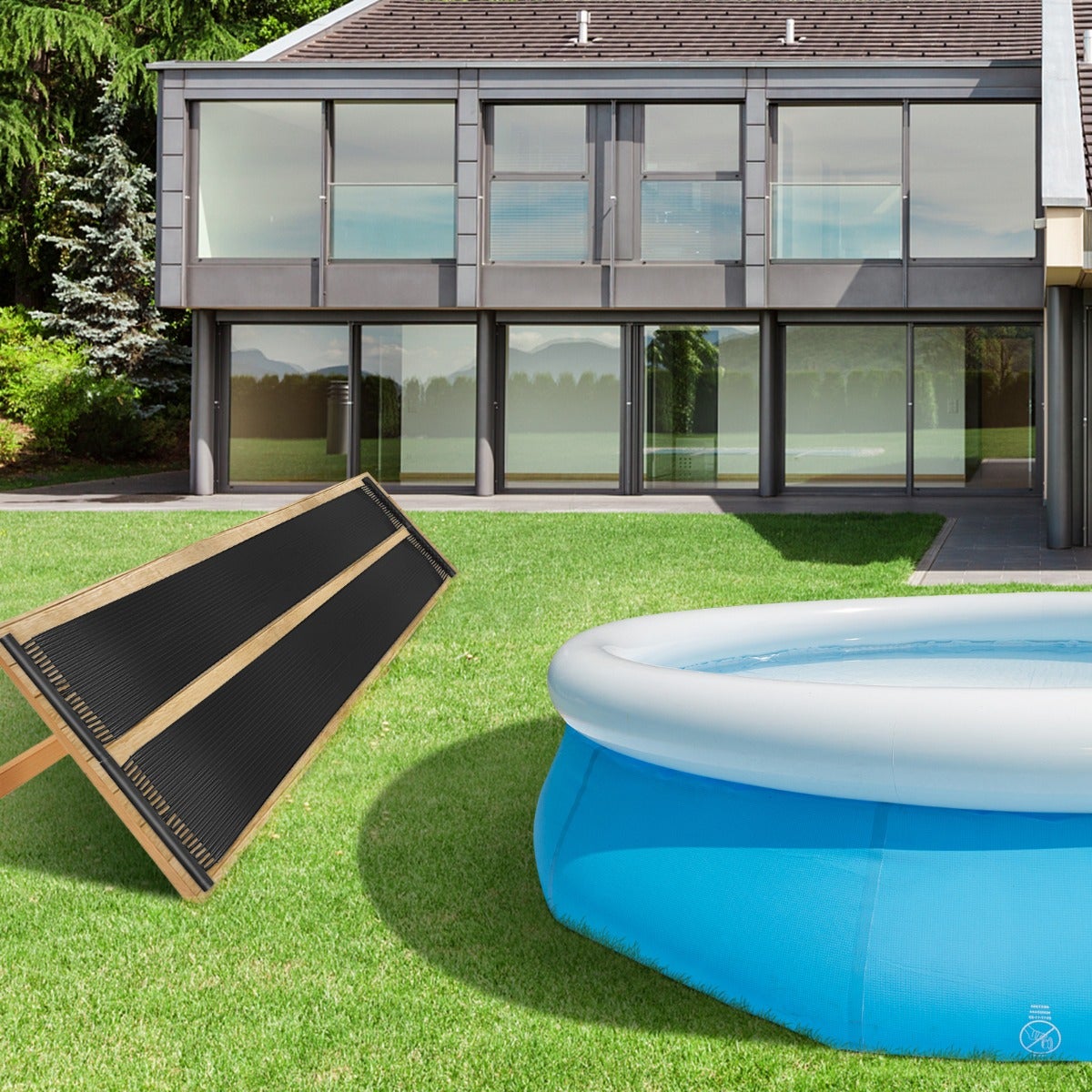 Chauffe-eau Solaire 6x0,75m pour Piscines Hors-sol et Enterrées ...