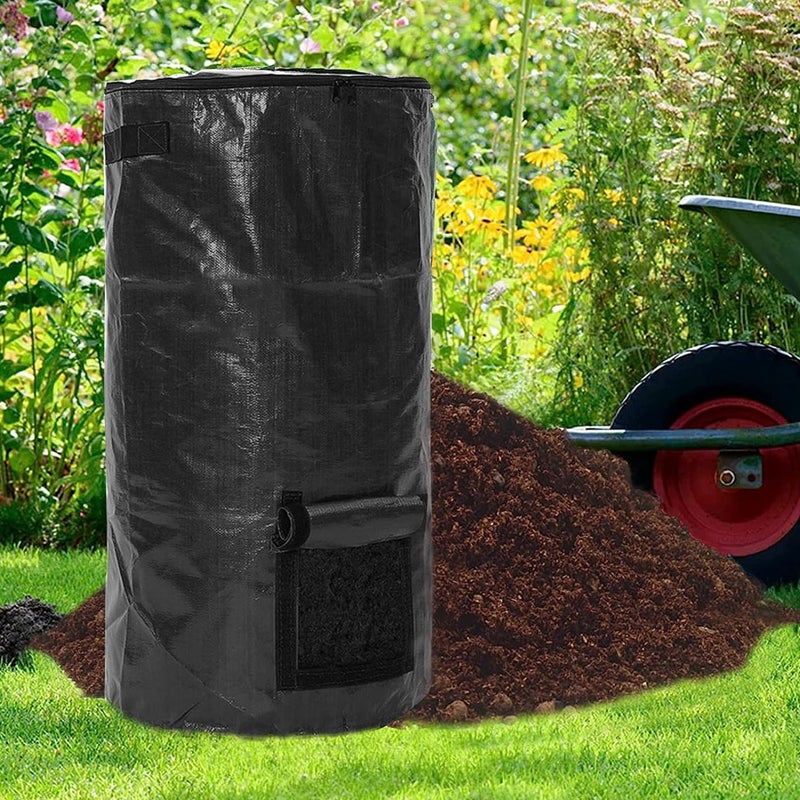2-in-1 Sac à Compost avec Zip et Porte-Engrais - 15 Gallons pour Jardin ...