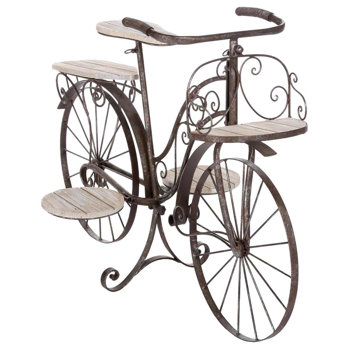 Jardinera Vélo - metal y madera - negra - H59 cm - Atmosphera créateur ...