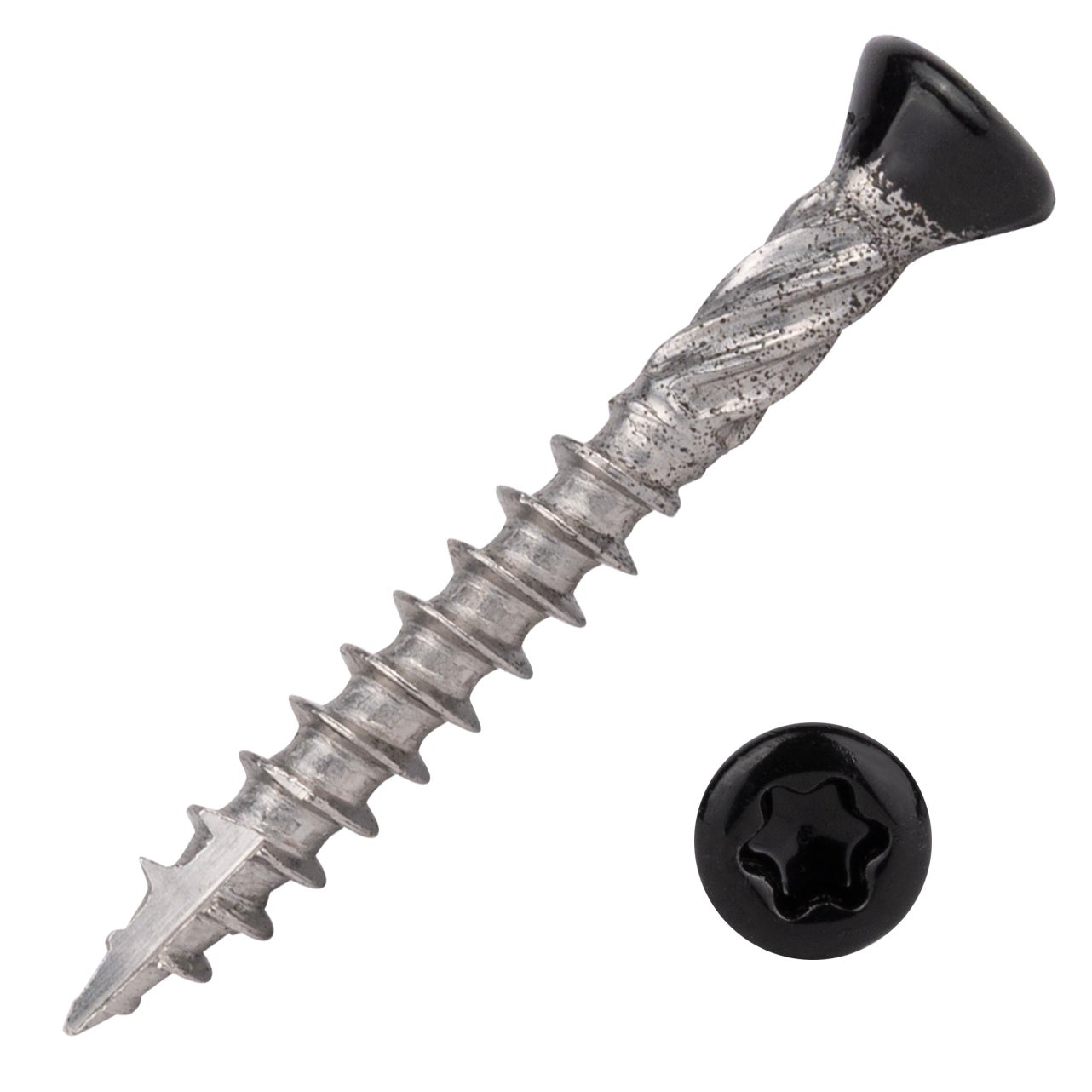 Wovar Vis de bardage en bois Acier inoxydable 410 5 x 40 mm Torx 25 ...