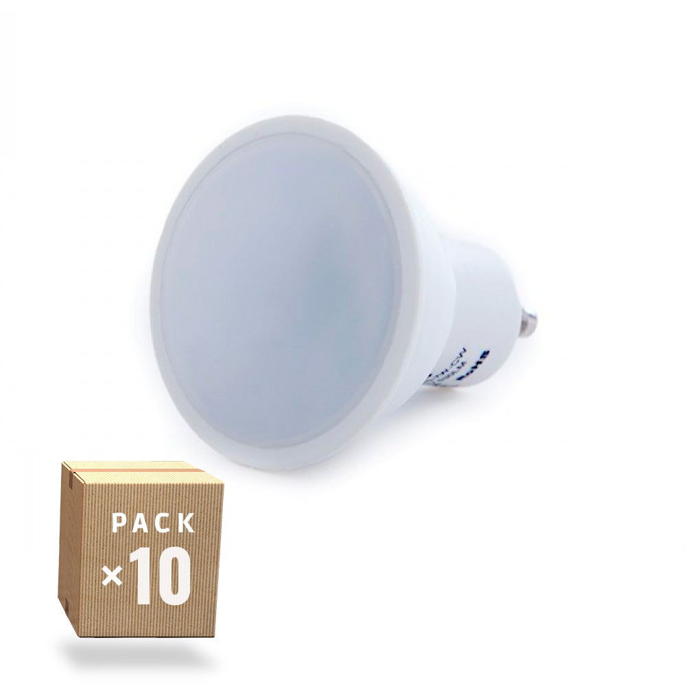 Pack de 10 Ampoules LED GU10 7W 520Lm 6000ºK 10 40 000H [SKY-GU10-7W-CW ...