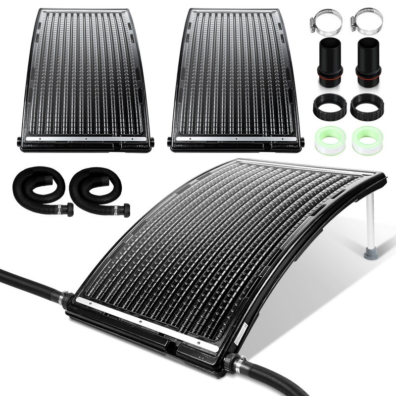 Chauffe-piscine solaire - Chauffe-eau solaire incurvé pour piscine, 15 ...