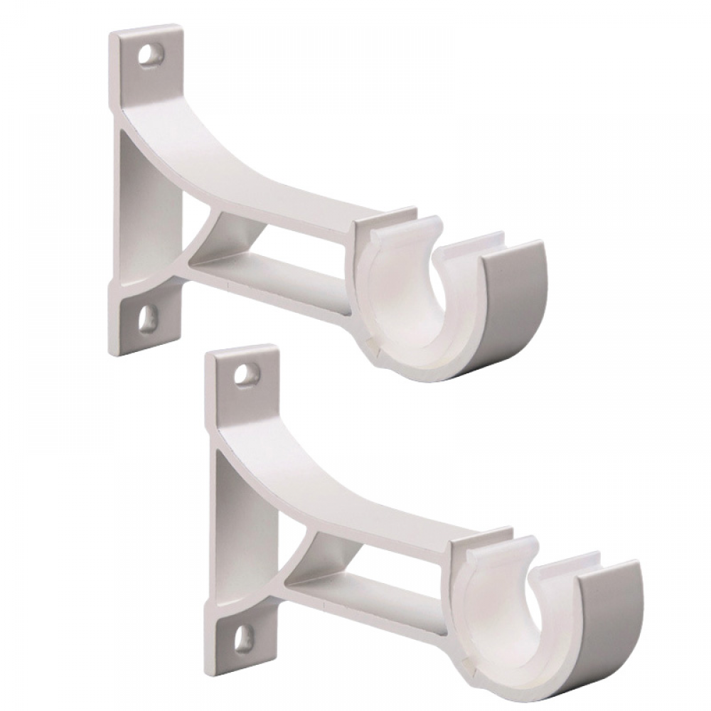 Support de tringle à rideaux, fixation murale, pour tringles de 28 mm, lot de 2, blanc | Leroy ...