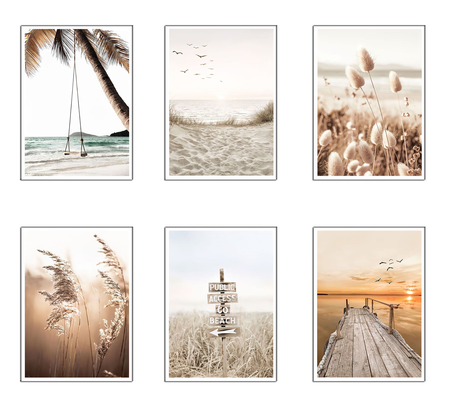 Ensemble de 6 tableaux, décoration de salon moderne, chambres, chambre ...